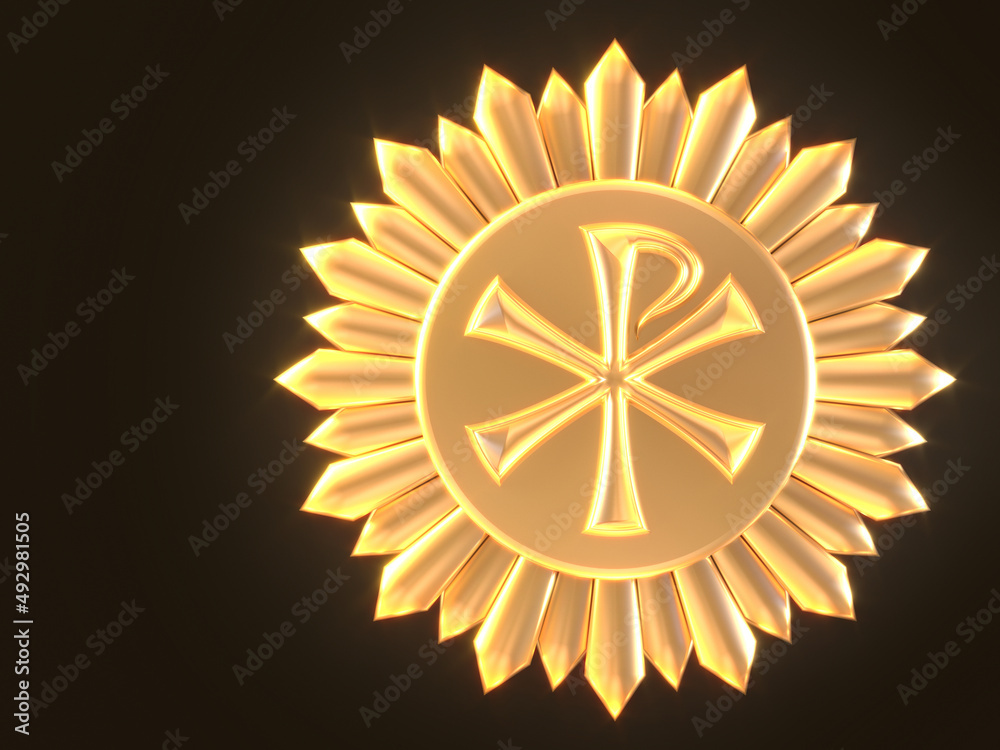 Christ monogram or christogram, the symbol of Jesus' victory. Symbol of ...