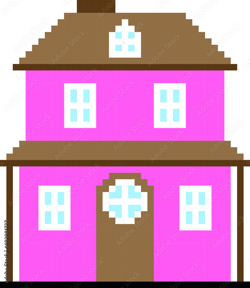 House pixel art vector illustration. house image or clip art. Stock ...