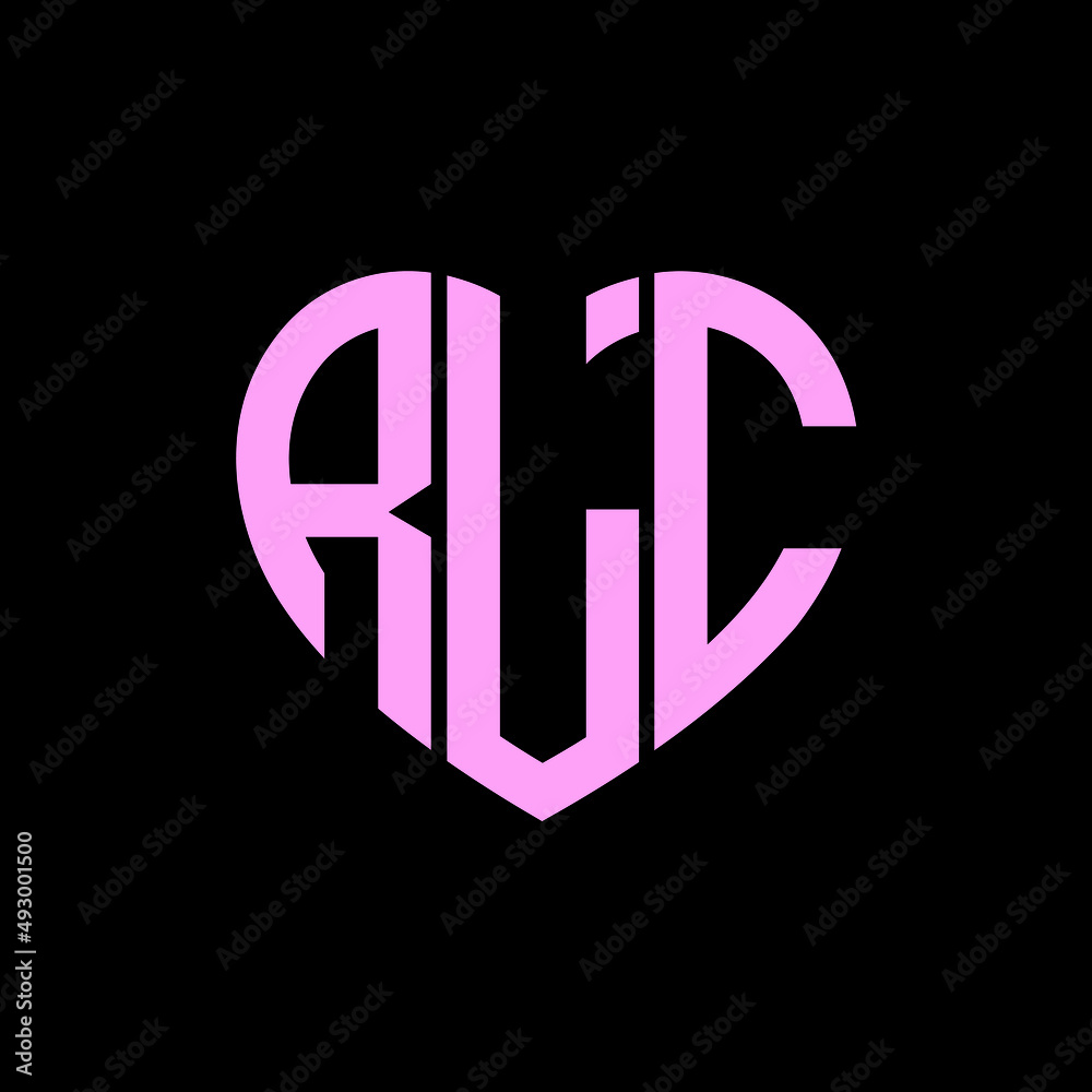 RLC letter logo design on white background.RLC creative monogram ...
