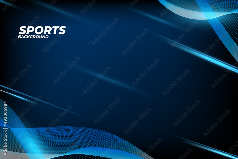 Blue Gradient sports background vector. Modern shinny sport background ...