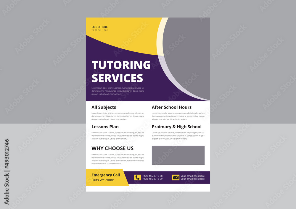 Tutoring service promotion flyer design. Online tutoring service poster ...