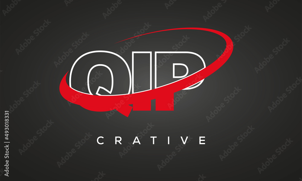 QIP creative letters logo with 360 symbol vector art template design Stock Vector | Adobe Stock