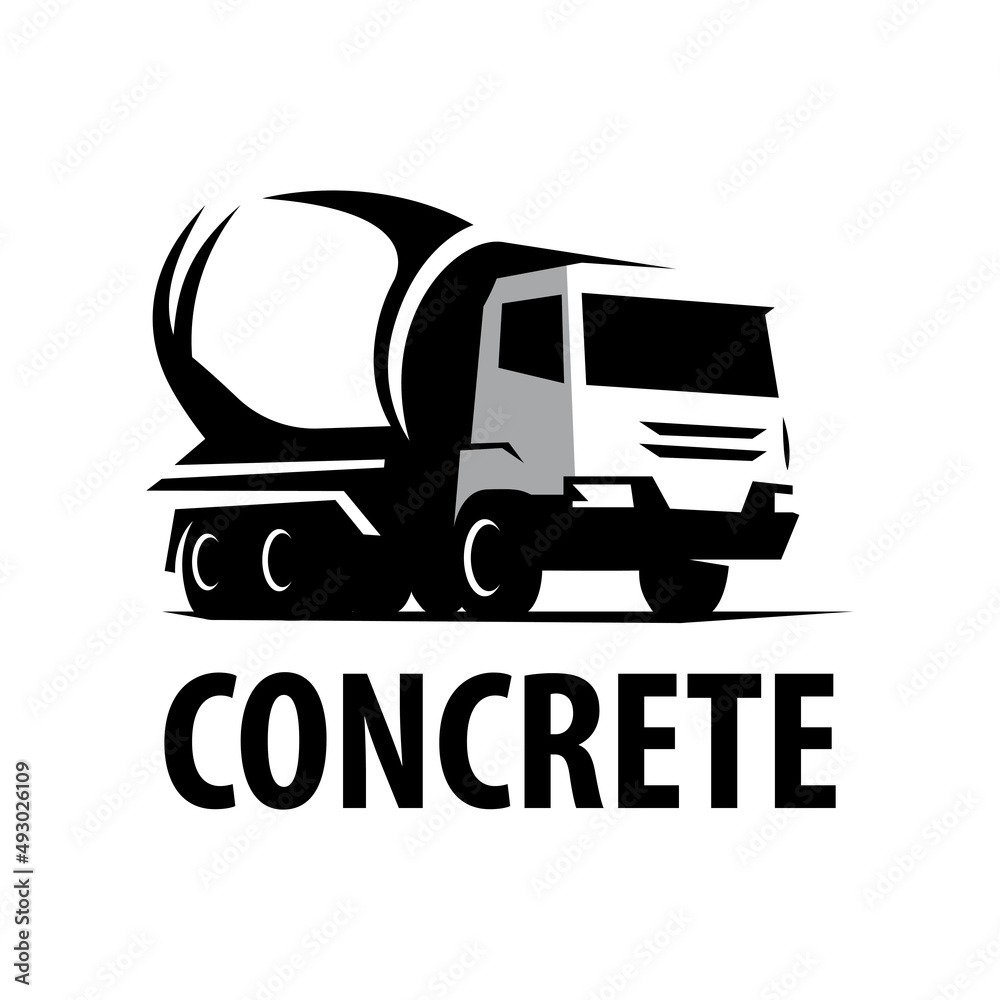 Vector logo for the sale of concrete and cement Stock Vector | Adobe Stock