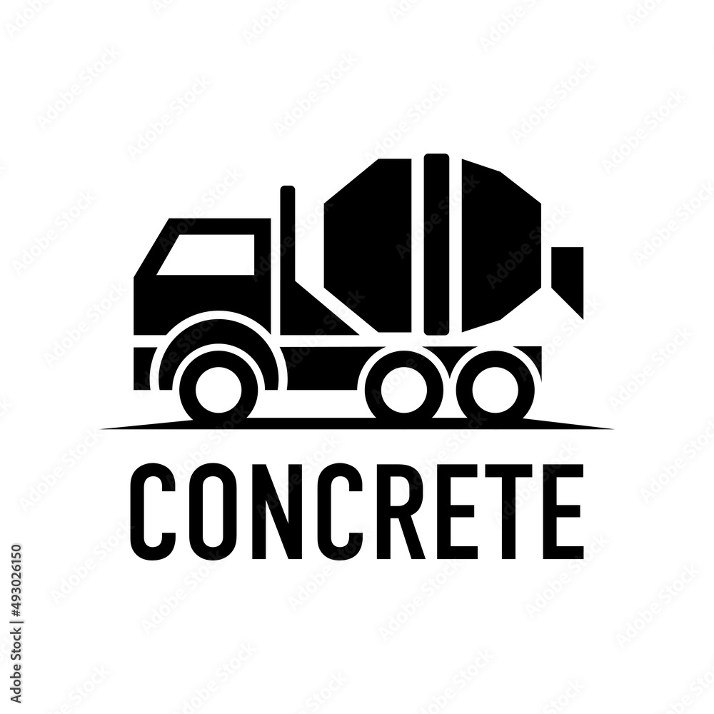 Vector logo for the sale of concrete and cement Stock Vector | Adobe Stock