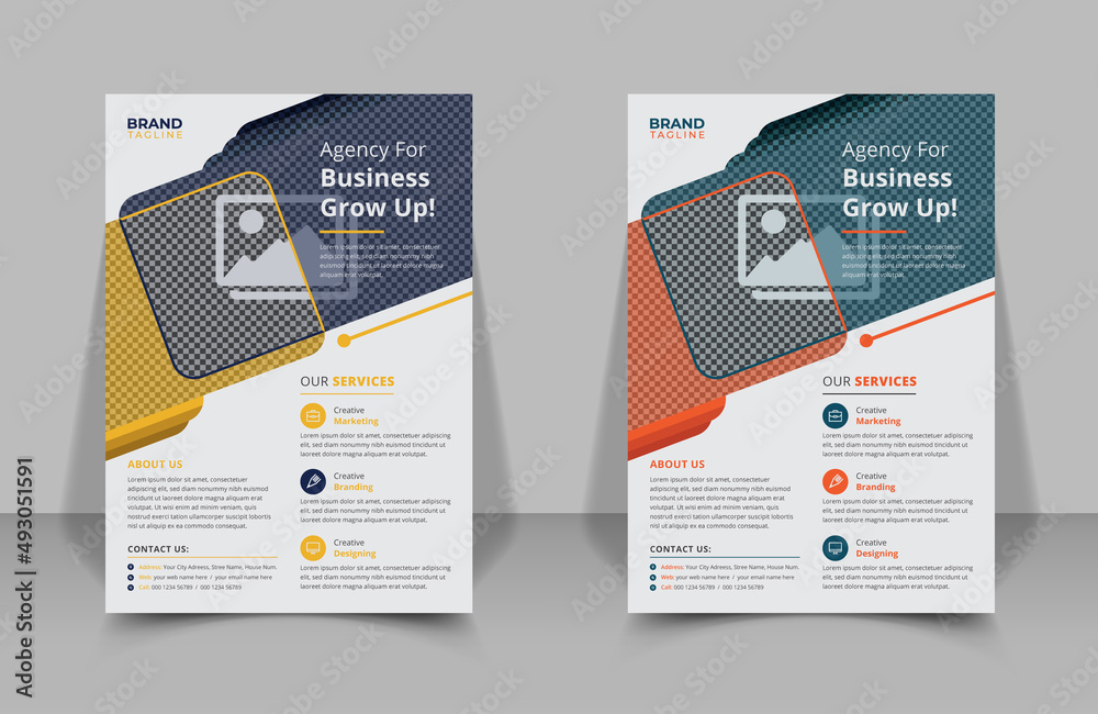 Minimal and clean business flyer template vector design, business ...