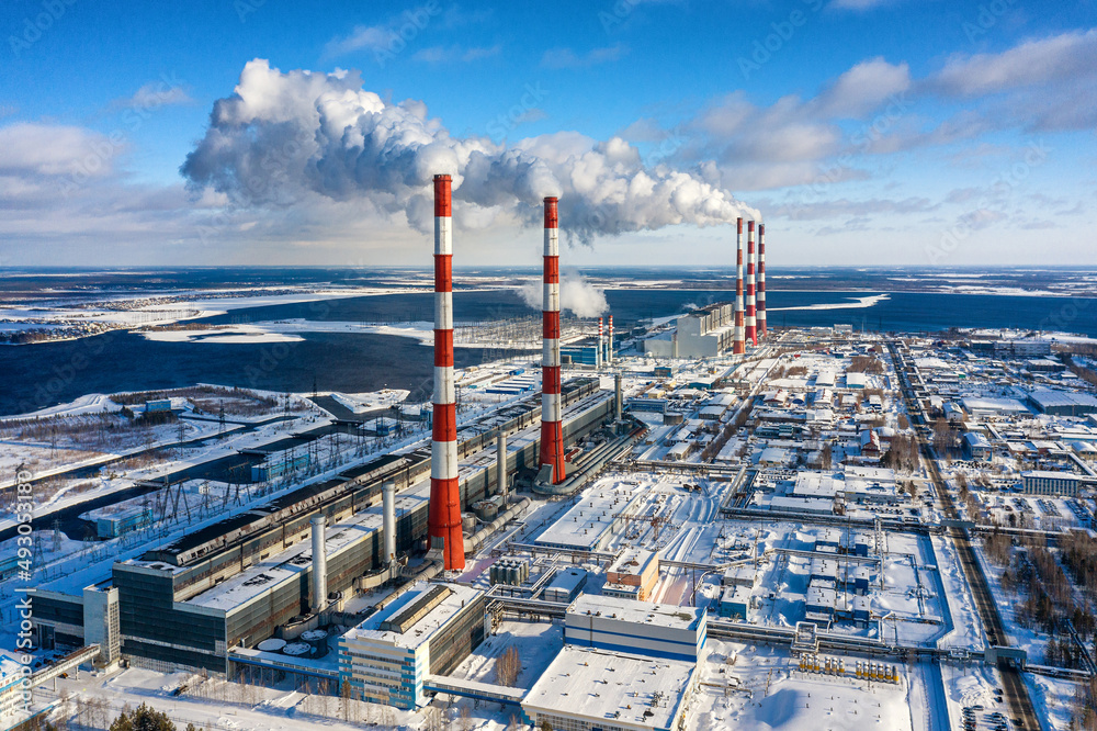 Surgut. Hydro-circulation power plant (GRES-2). The largest thermal ...