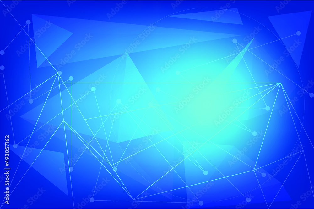 Polygon technology background with modern line of network connection ...