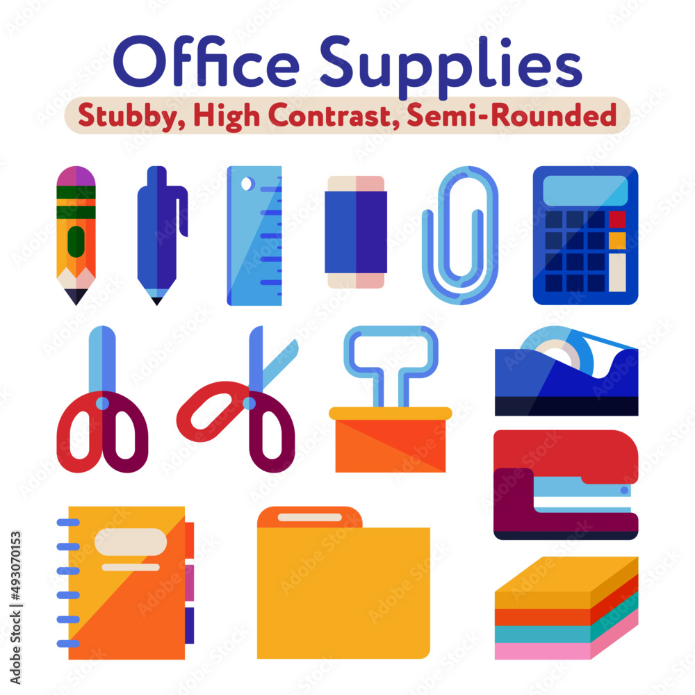 Supplies for School, Office, and Work Stubby, Cute, Chibi, Stout ...