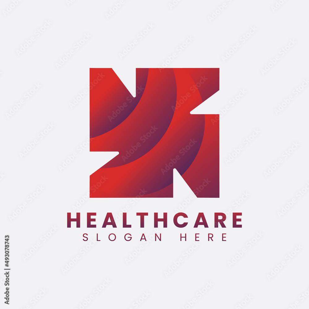 clinic hospital logo design, colorful gradient clinic healthcare logo ...