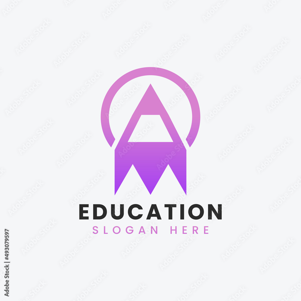 Educational logo design vector, creative educational logo design ...