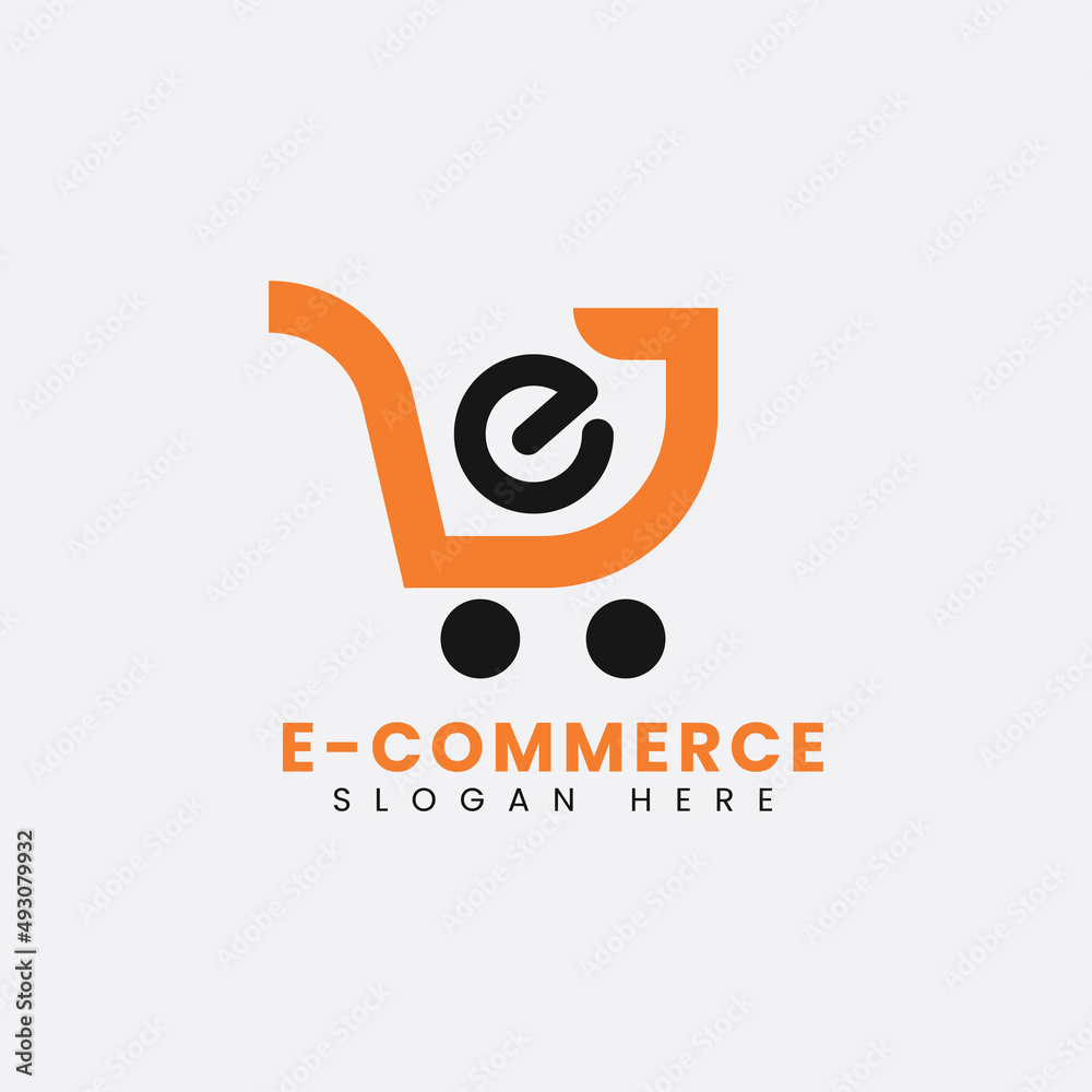 Creative eCommerce logo design, colorful gradient online shopping logo design, abstract ...