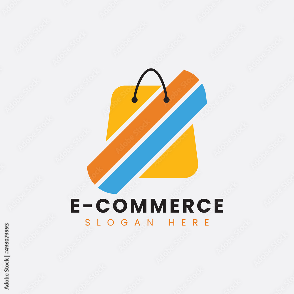 Creative eCommerce logo design, colorful gradient online shopping logo ...