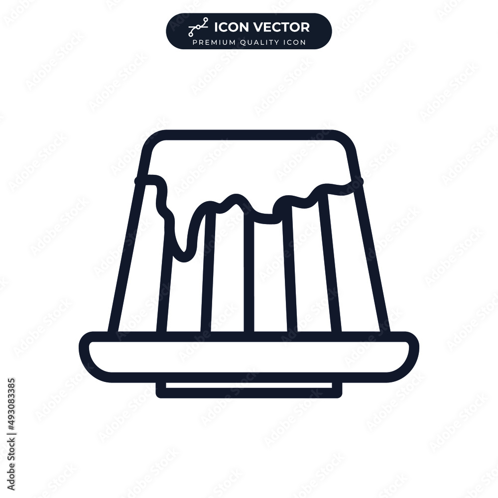 pudding icon symbol template for graphic and web design collection logo ...