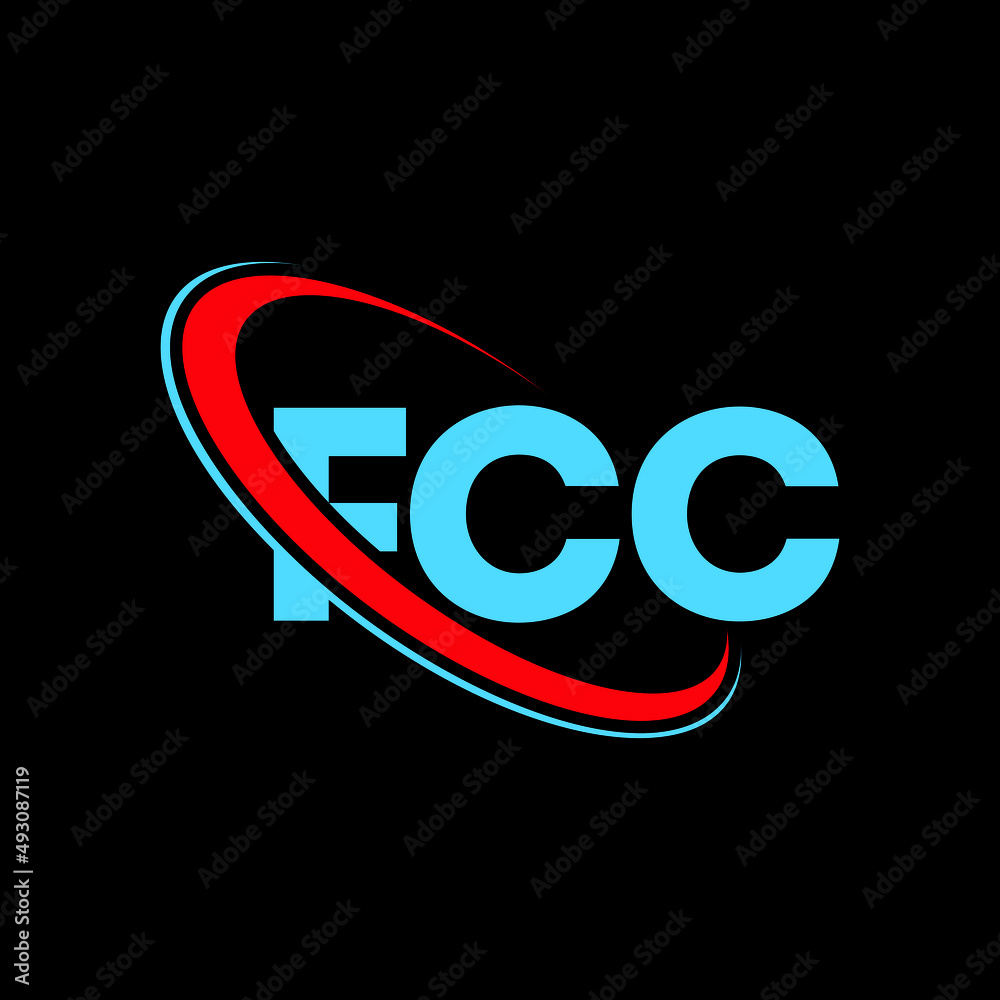 FCC logo. FCC letter. FCC letter logo design. Intitials FCC logo linked ...