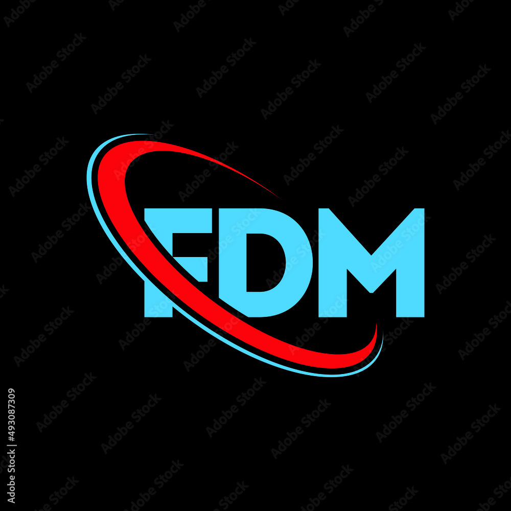 FDM logo. FDM letter. FDM letter logo design. Initials FDM logo linked ...