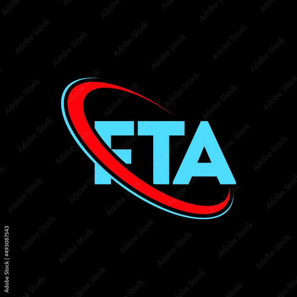 FTA logo. FTA letter. FTA letter logo design. Initials FTA logo linked ...