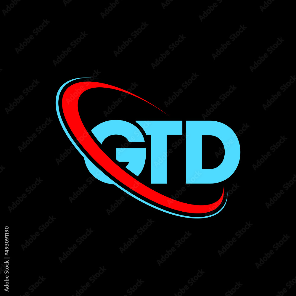 GTD logo. GTD letter. GTD letter logo design. Initials GTD logo linked ...