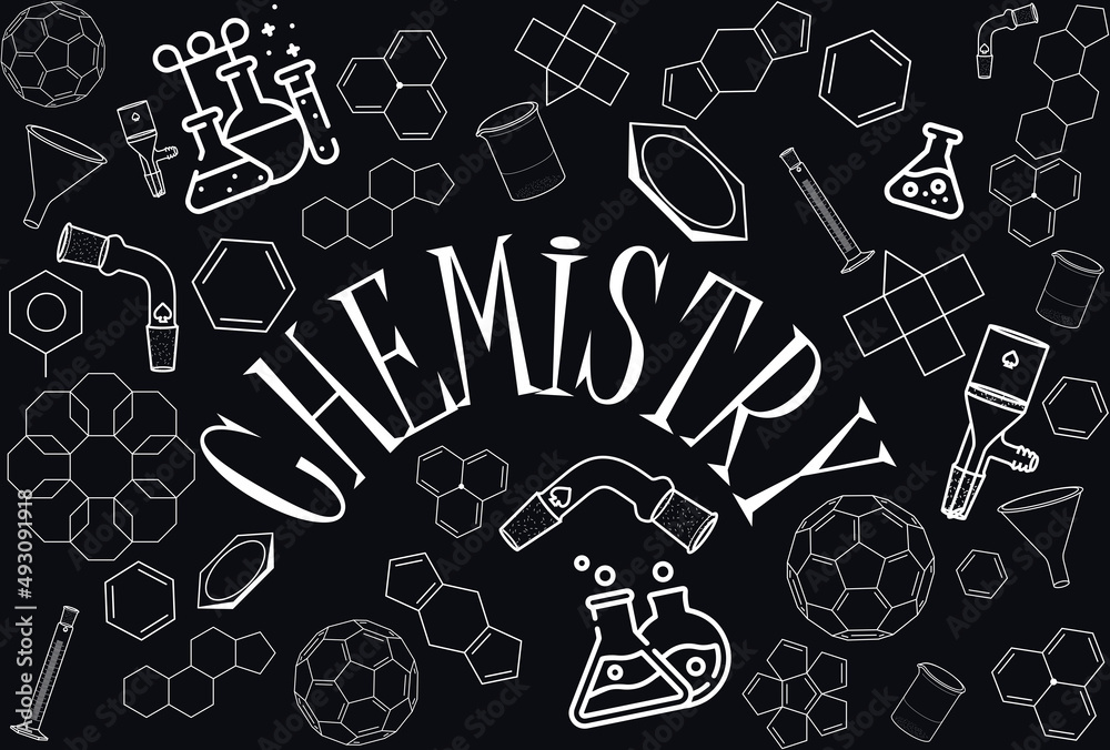 Chemistry equations background for design Stock Illustration | Adobe Stock