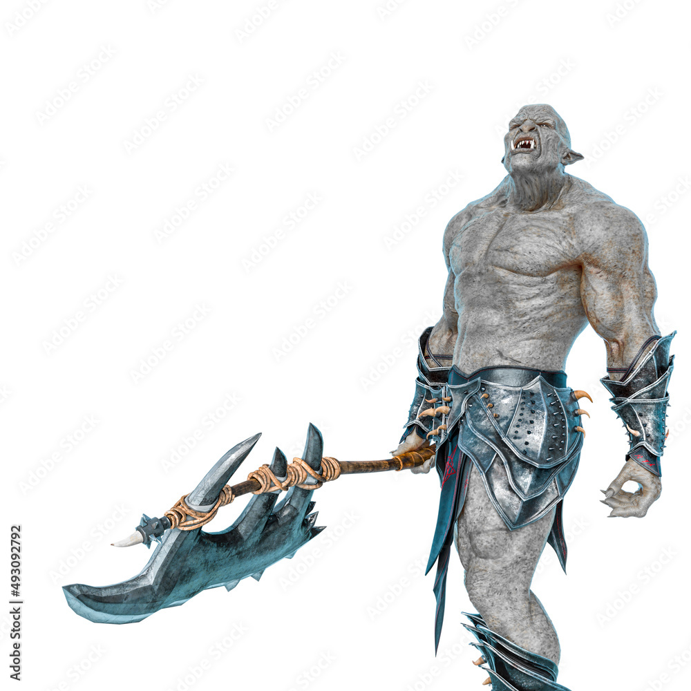 Half Orc Barbarian Greataxe