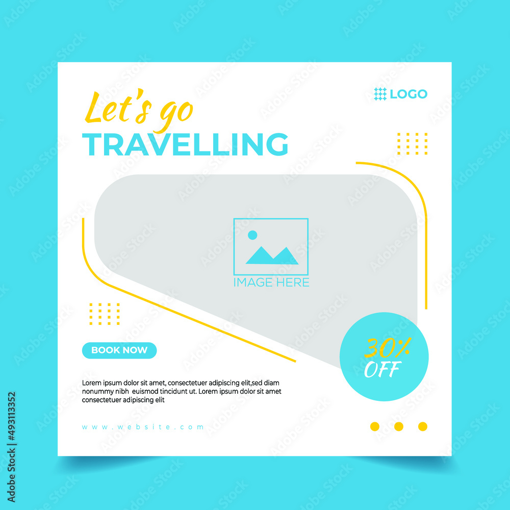Travel holiday vacation flyer social media post banner template premium ...