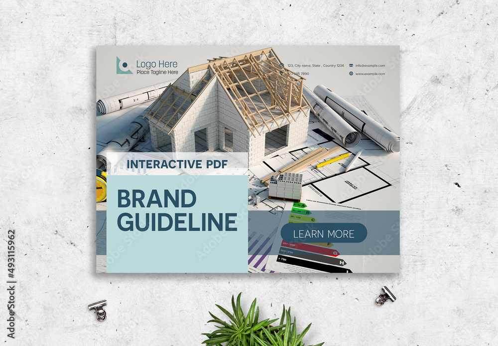 Creative Interactive Brand Guide Stock Template | Adobe Stock