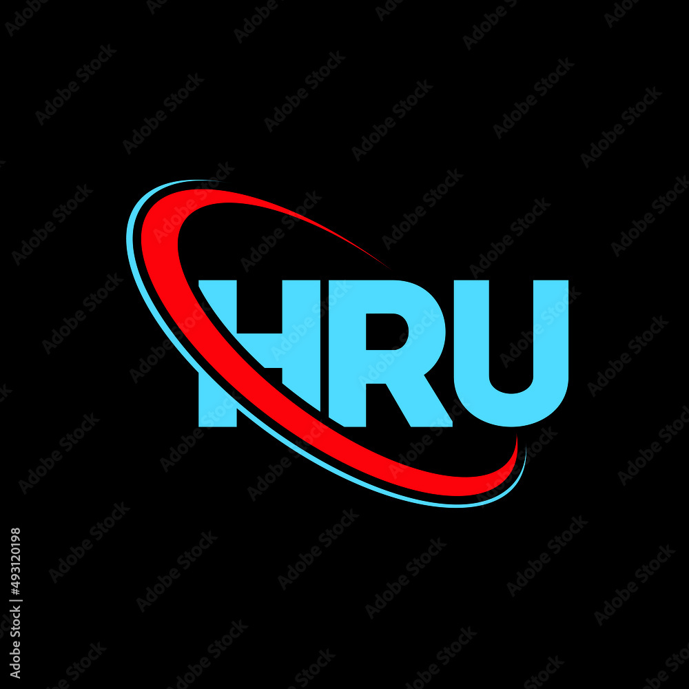 Vetor de HRU logo. HRU letter. HRU letter logo design. Initials HRU ...
