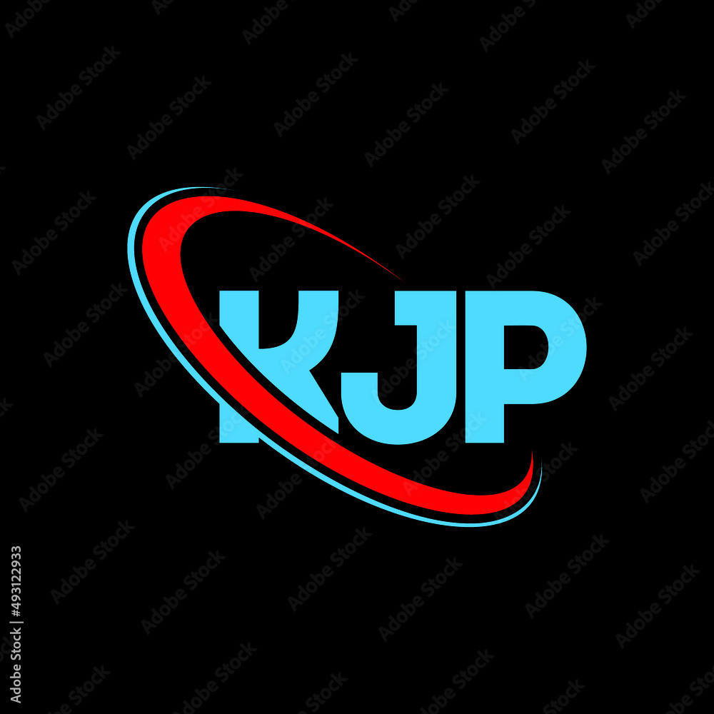 KJP logo. KJP letter. KJP letter logo design. Initials KJP logo linked ...
