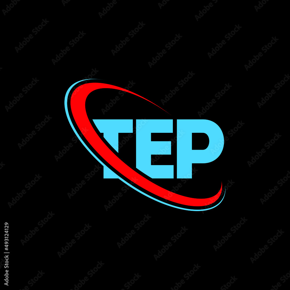 TEP logo. TEP letter. TEP letter logo design. Initials TEP logo linked ...