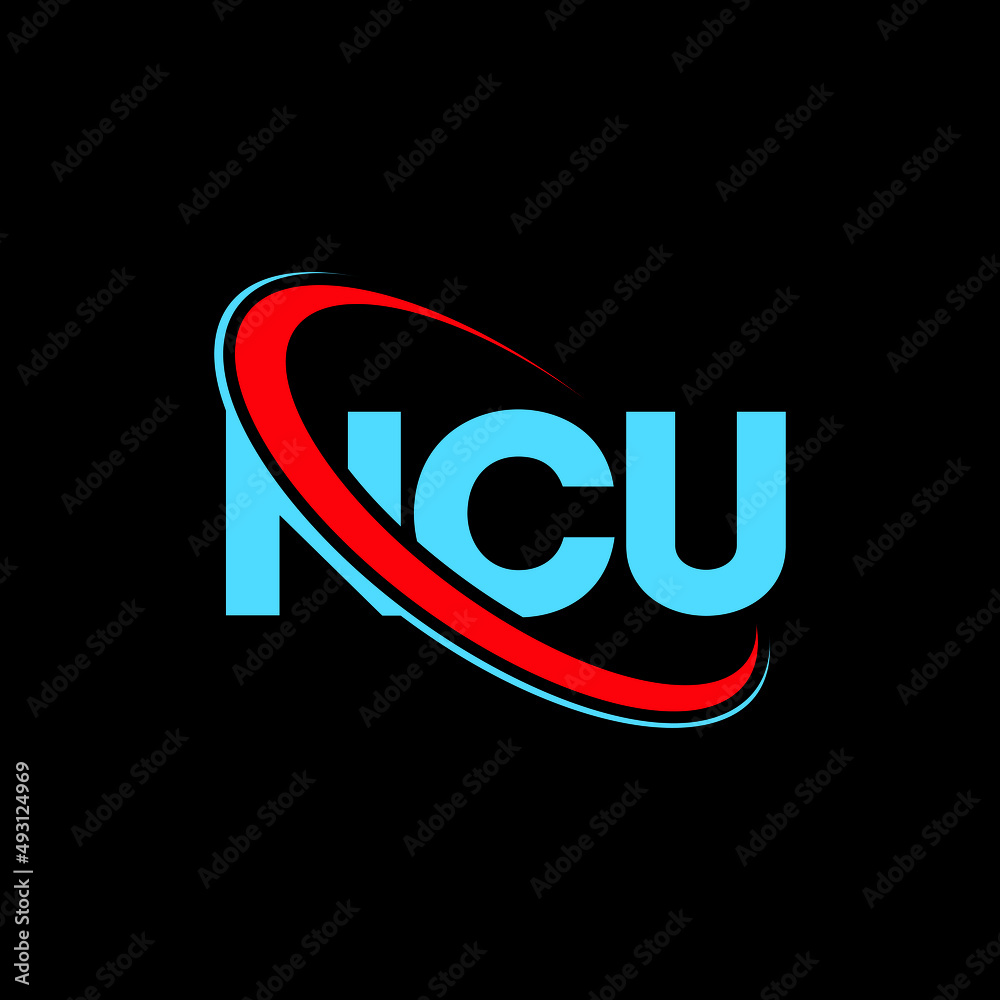 NCU logo. NCU letter. NCU letter logo design. Initials NCU logo linked ...