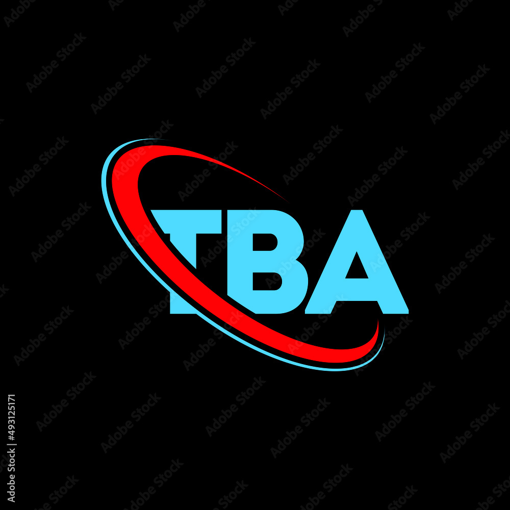 TBA logo. TBA letter. TBA letter logo design. Intitials TBA logo linked ...