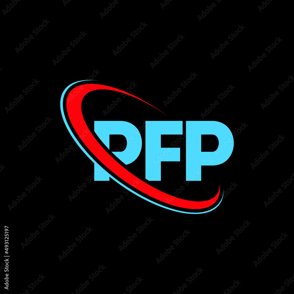 Vektorová grafika „PFP logo. PFP letter. PFP letter logo design ...