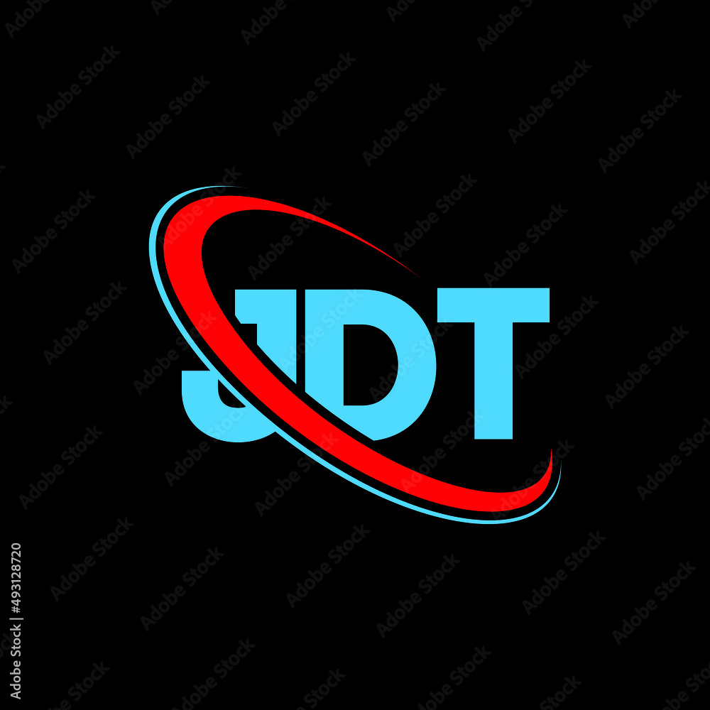 JDT logo. JDT letter. JDT letter logo design. Initials JDT logo linked ...
