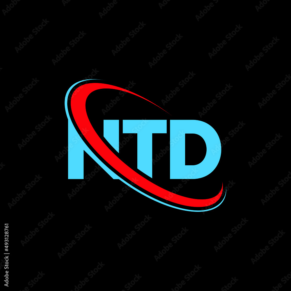 NTD logo. NTD letter. NTD letter logo design. Initials NTD logo linked ...