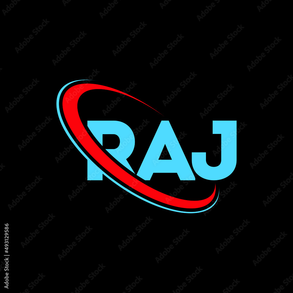 RAJ logo. RAJ letter. RAJ letter logo design. Intitials RAJ logo linked ...