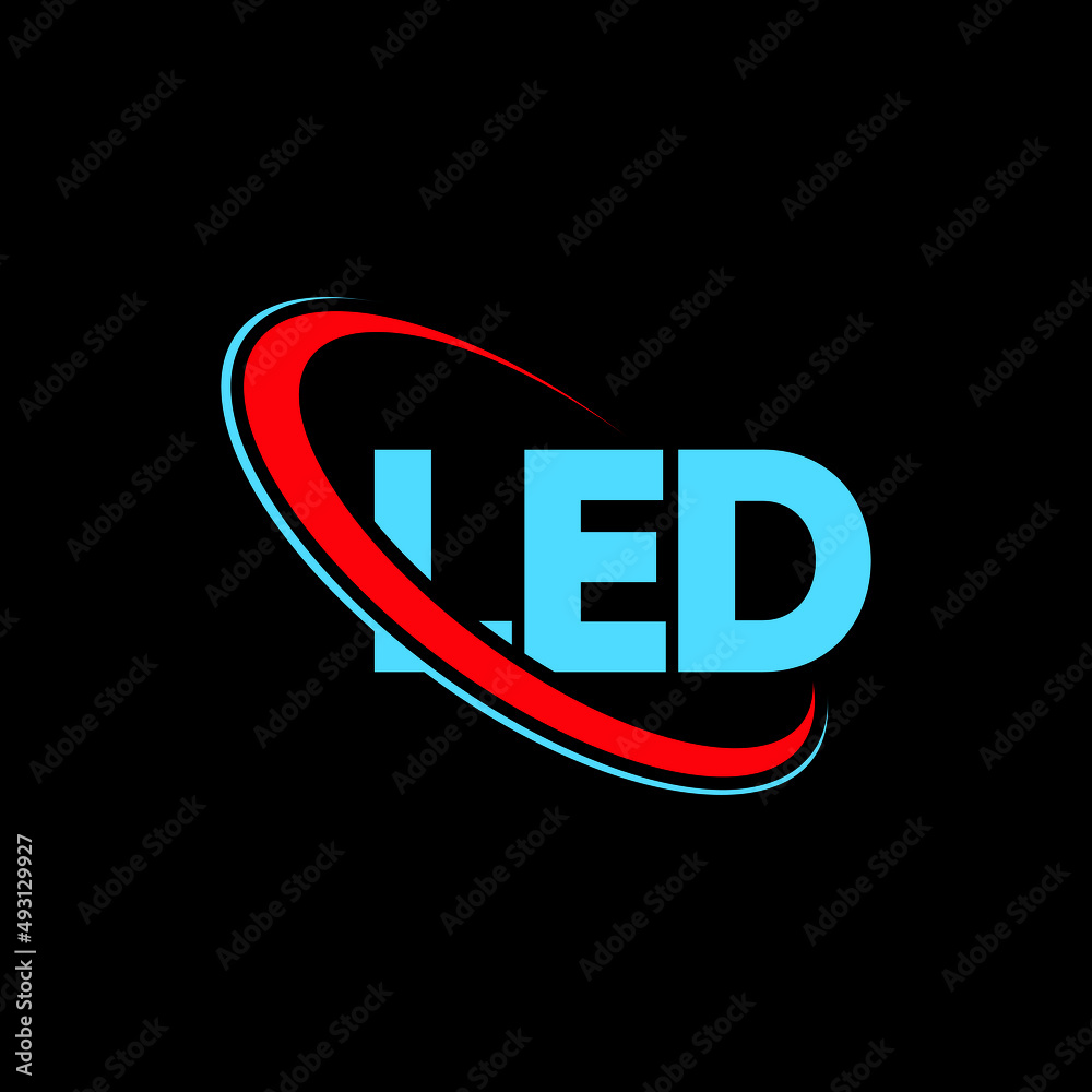 LED logo. LED letter. LED letter logo design. Initials LED logo linked ...