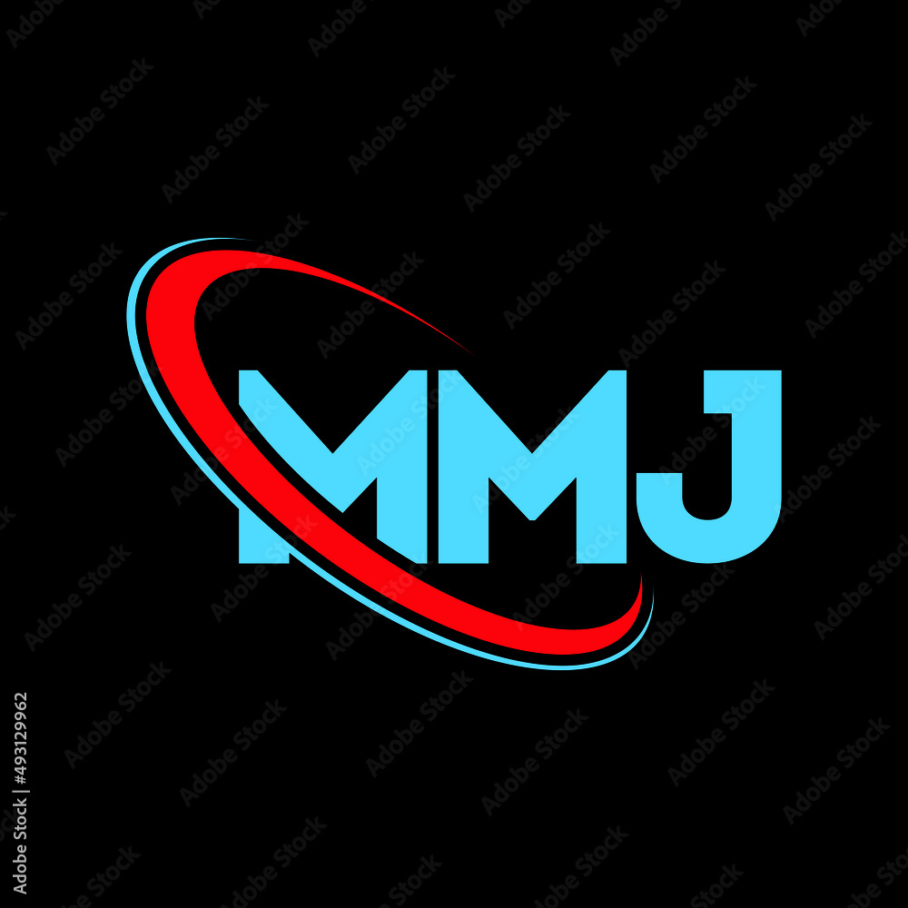 MMJ logo. MMJ letter. MMJ letter logo design. Initials MMJ logo linked ...