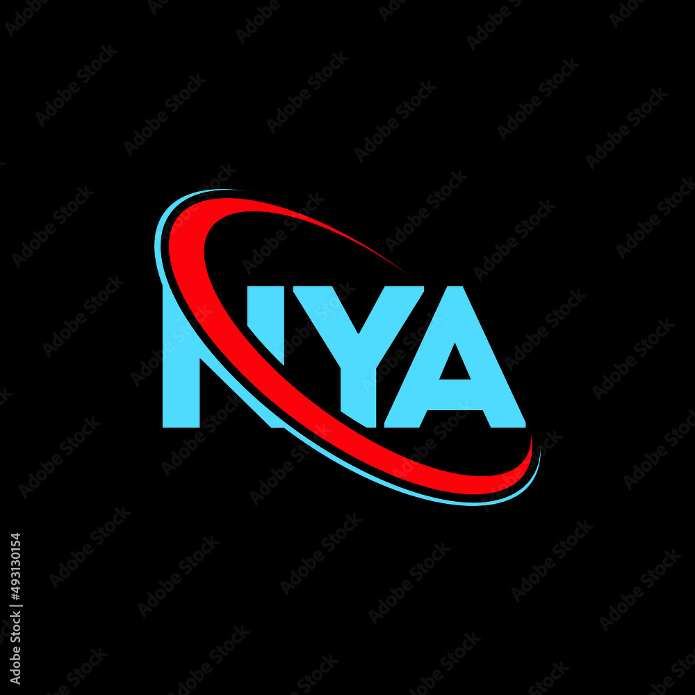 NYA logo. NYA letter. NYA letter logo design. Initials NYA logo linked ...
