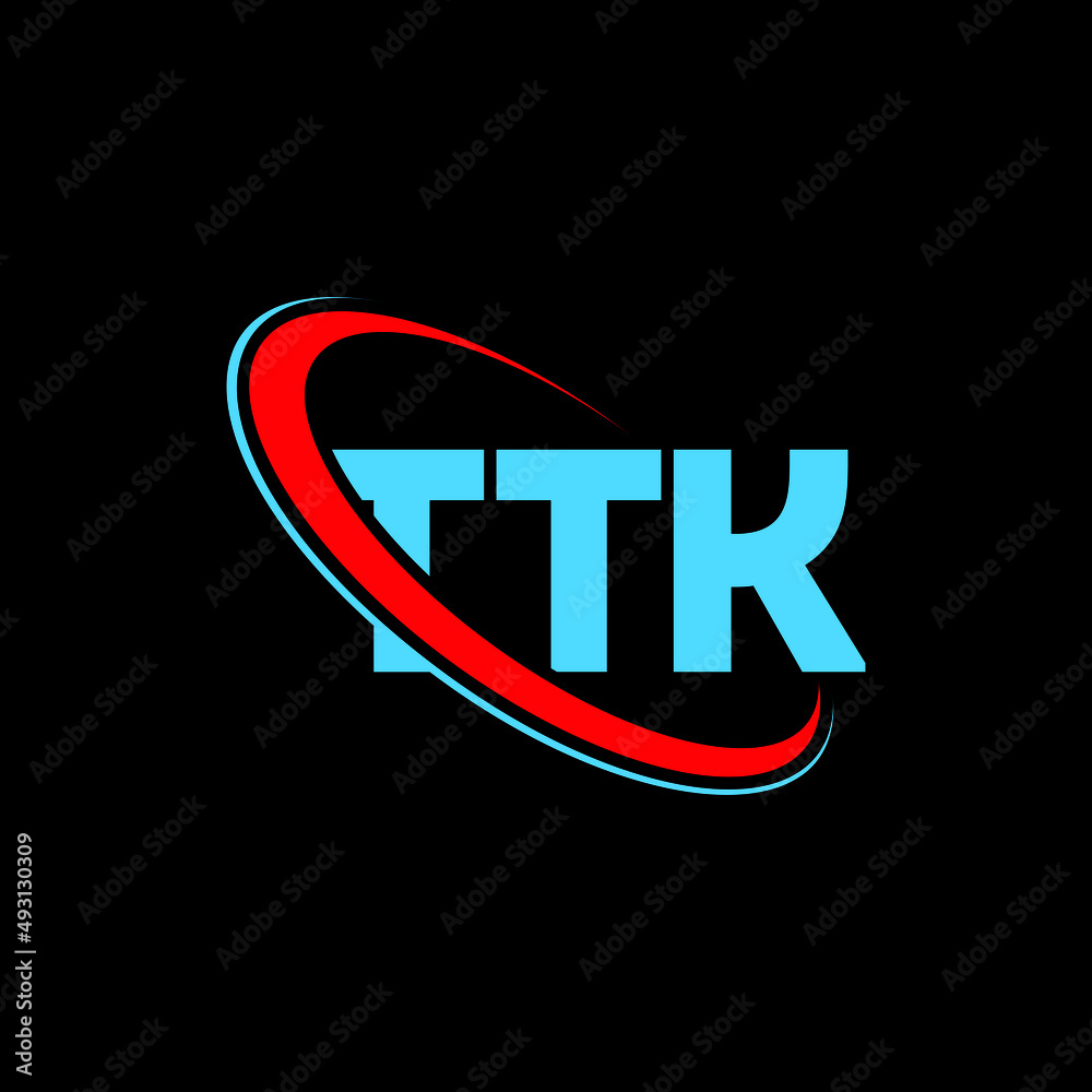 TTK logo. TTK letter. TTK letter logo design. Initials TTK logo linked ...