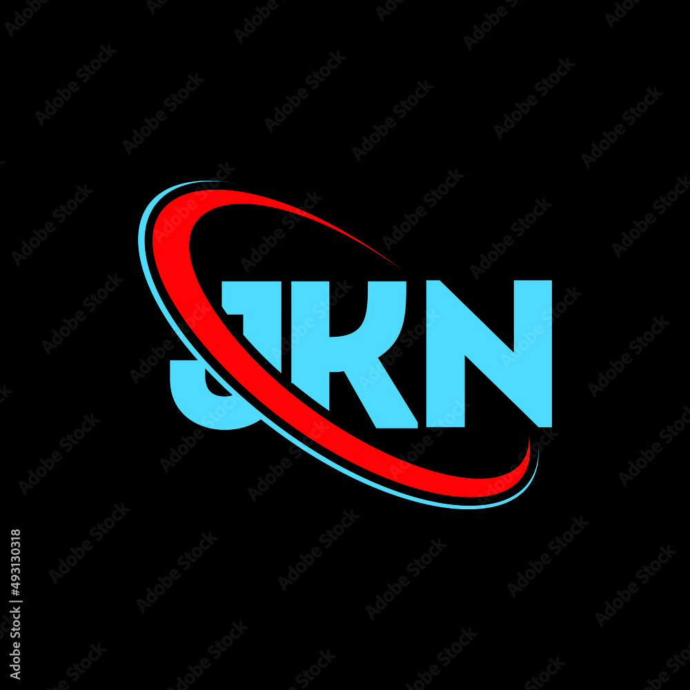 JKN logo. JKN letter. JKN letter logo design. Initials JKN logo linked ...