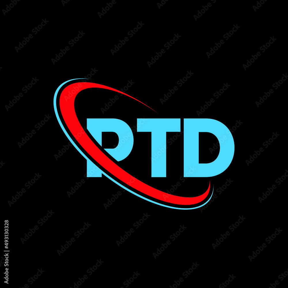 PTD logo. PTD letter. PTD letter logo design. Initials PTD logo linked ...