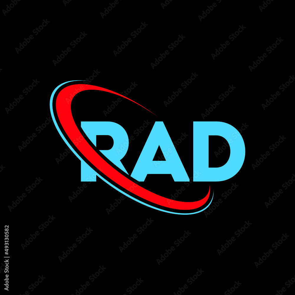 Vetor de RAD logo. RAD letter. RAD letter logo design. Intitials RAD ...