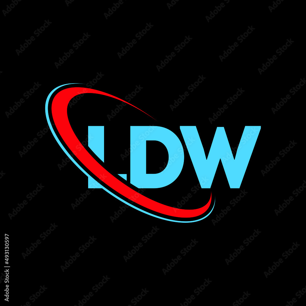 LDW logo. LDW letter. LDW letter logo design. Initials LDW logo linked ...