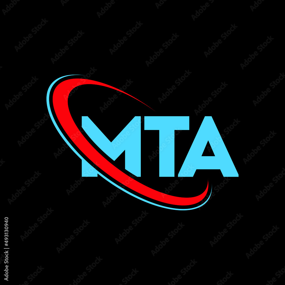 MTA logo. MTA letter. MTA letter logo design. Initials MTA logo linked ...