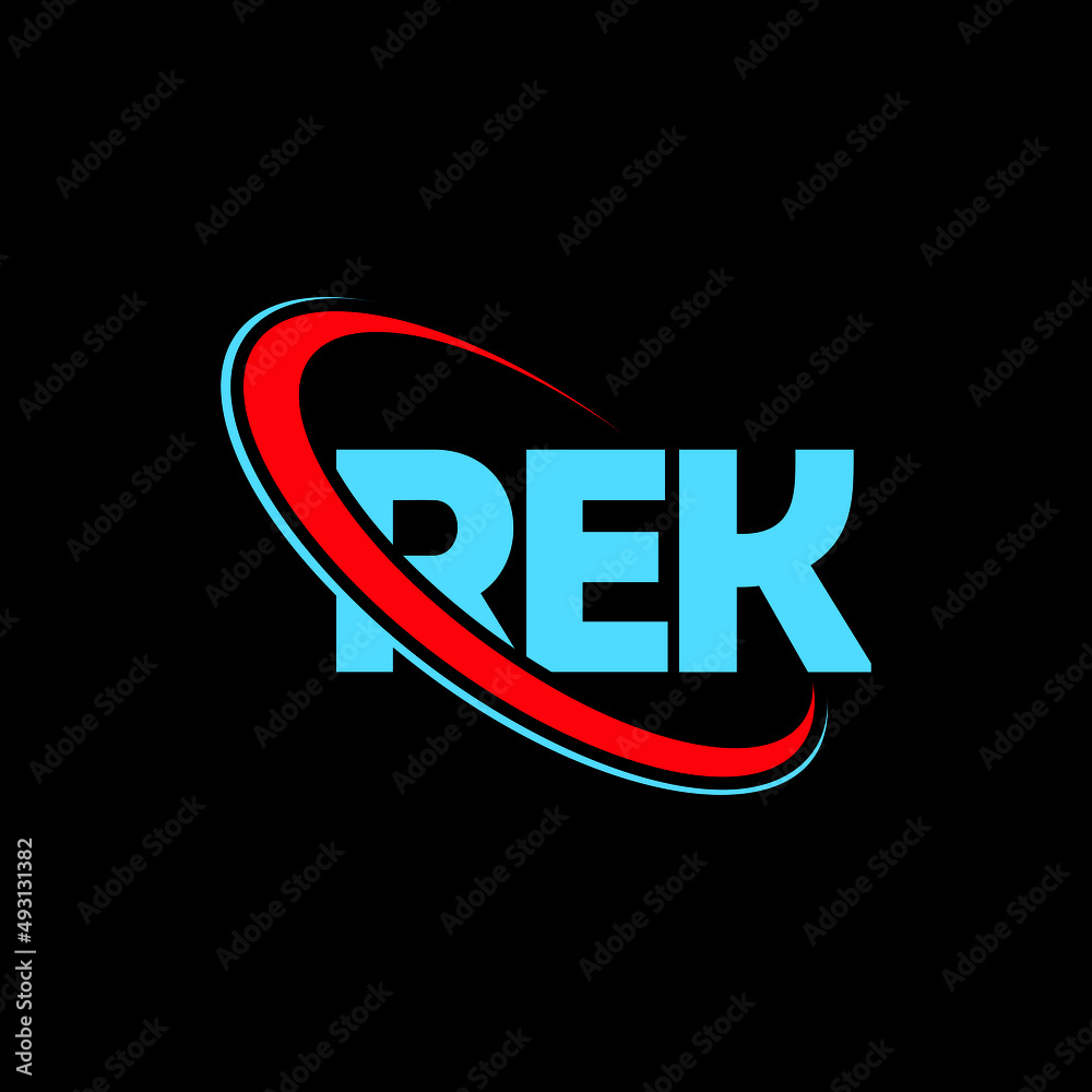 REK logo. REK letter. REK letter logo design. Initials REK logo linked ...