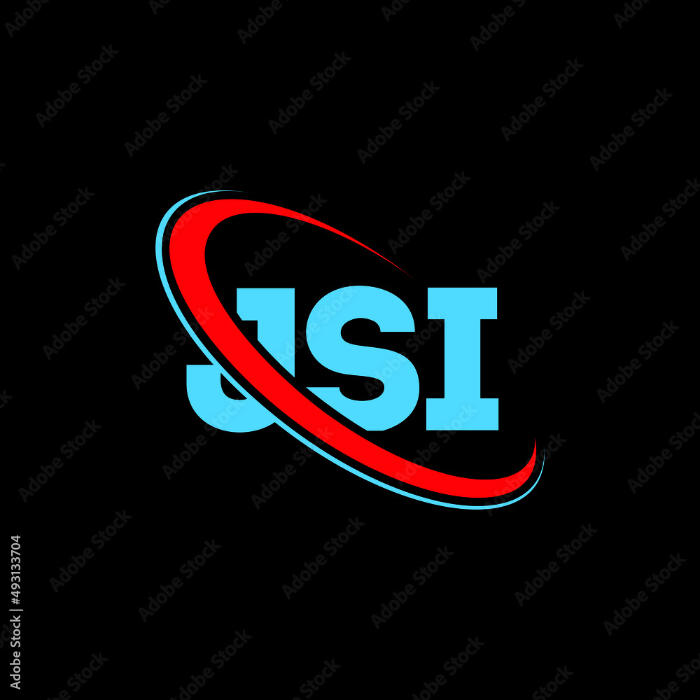 Vetor de JSI logo. JSI letter. JSI letter logo design. Initials JSI ...