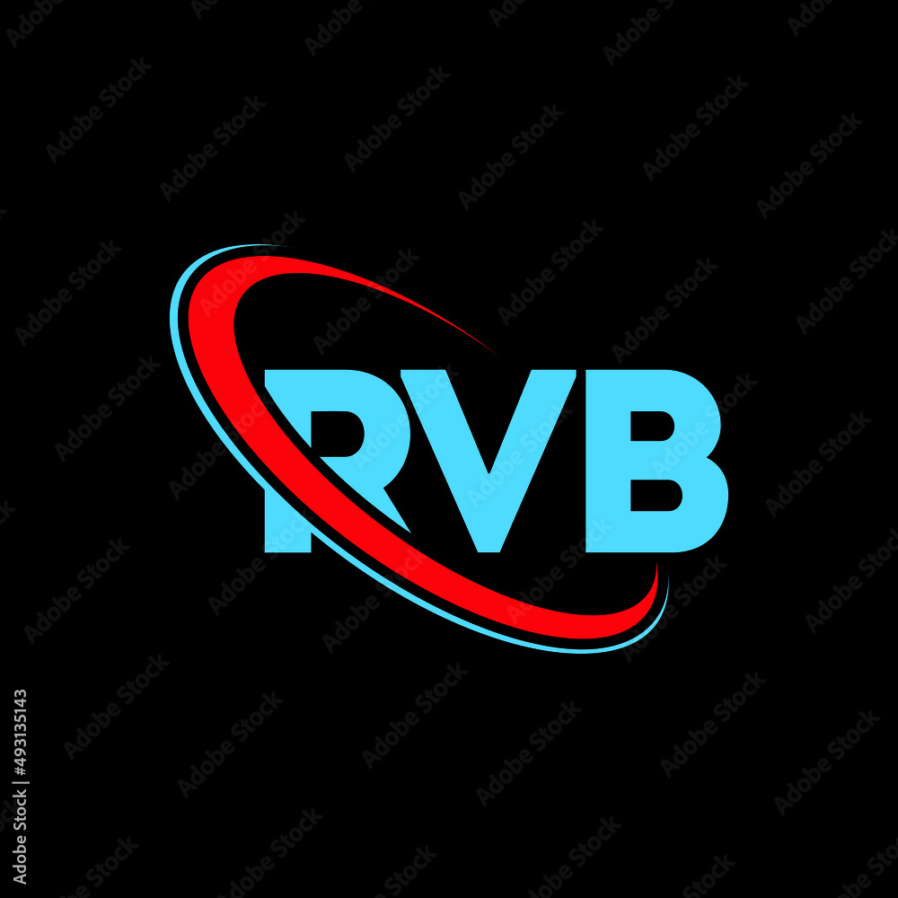 RVB logo. RVB letter. RVB letter logo design. Initials RVB logo linked ...