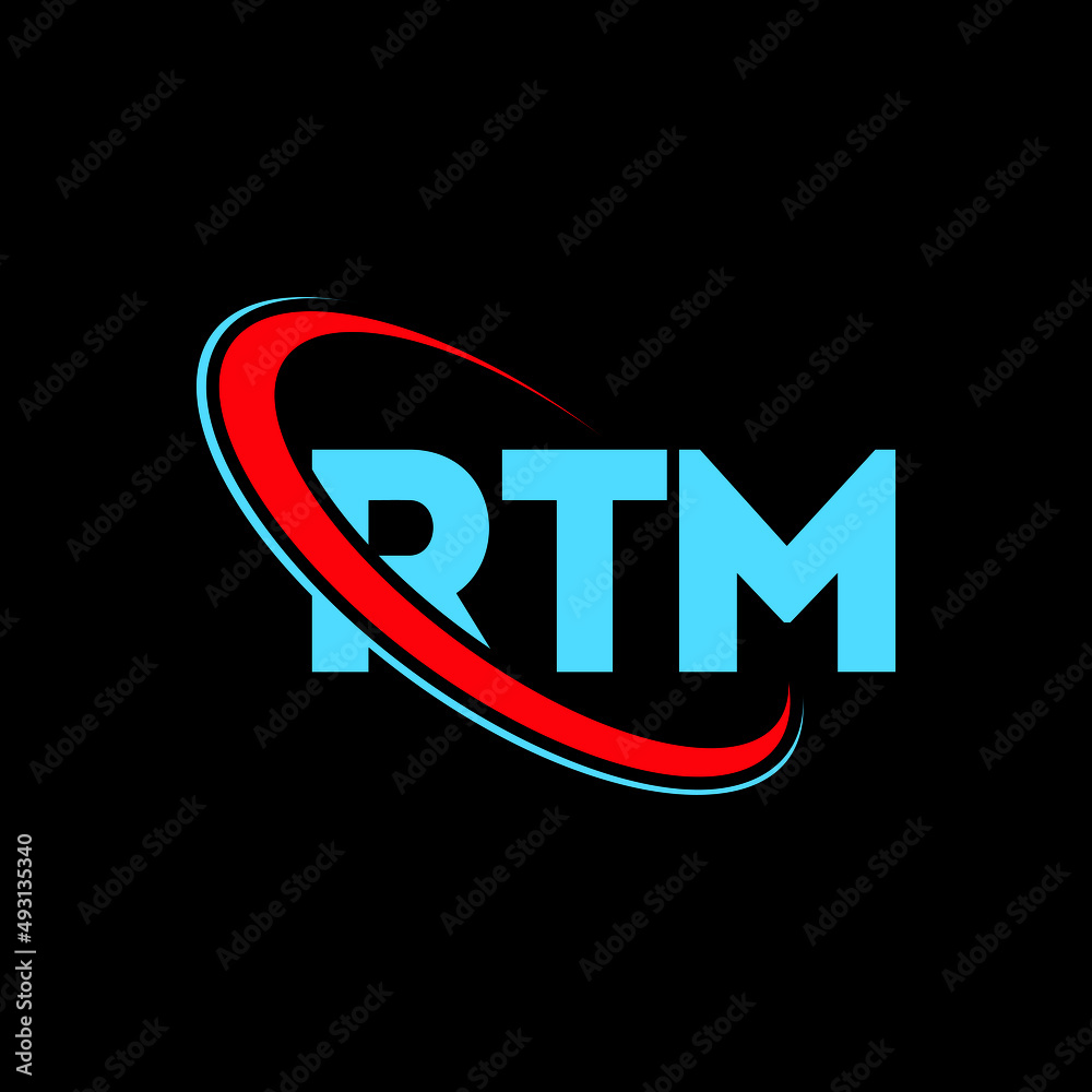 RTM logo. RTM letter. RTM letter logo design. Initials RTM logo linked ...