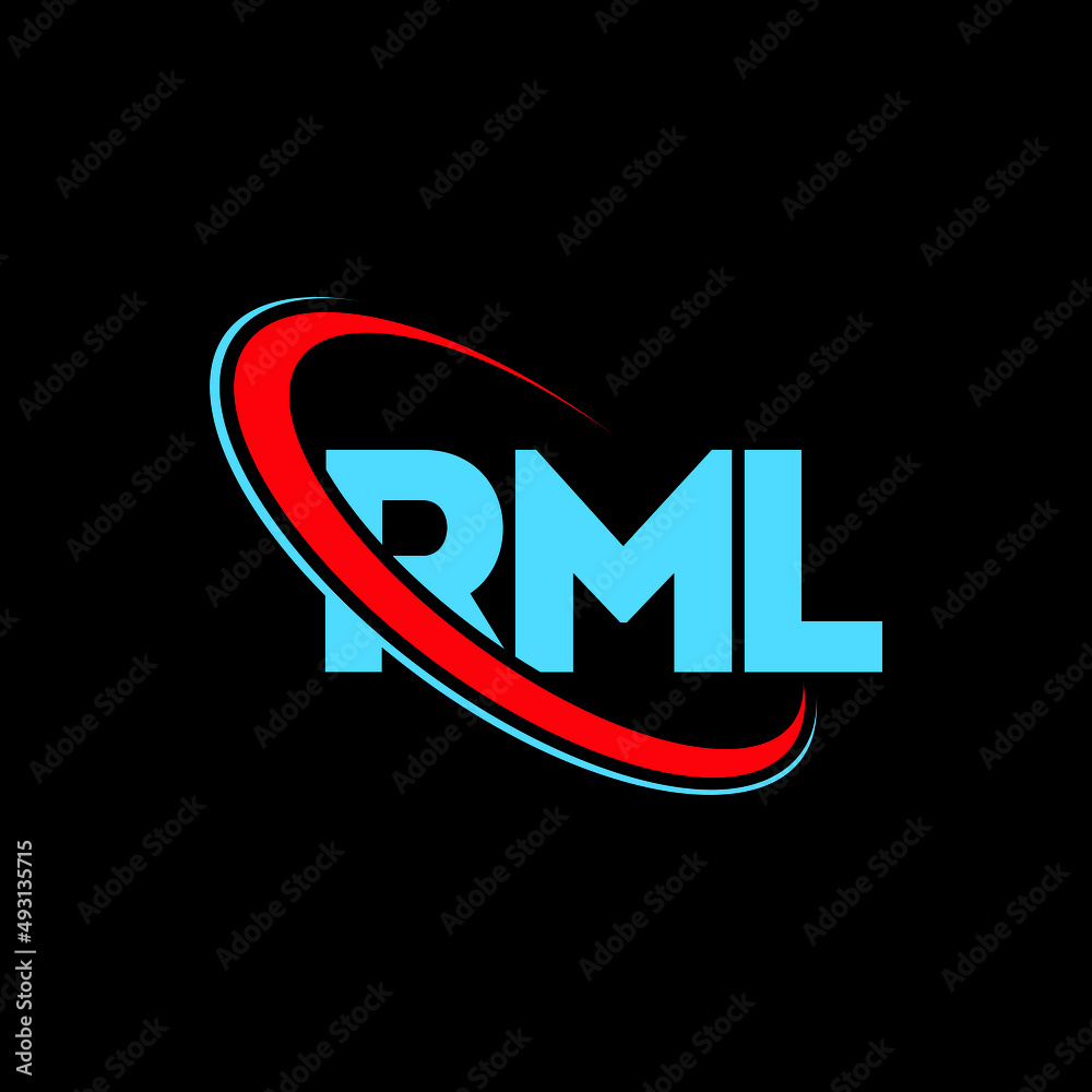 RML logo. RML letter. RML letter logo design. Initials RML logo linked ...