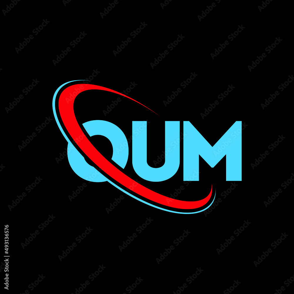 OUM logo. OUM letter. OUM letter logo design. Initials OUM logo linked ...