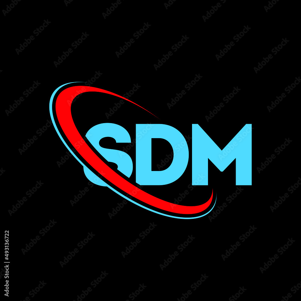 SDM logo. SDM letter. SDM letter logo design. Initials SDM logo linked ...